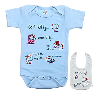 Soft Kitty ..Big Bang Theory Custom Baby bodysuit onesie & matching bib