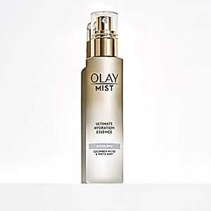 Face Mist by Olay, Cooling Facial Mist, Ultimate Hydration Essence with Cucumber Water & White Mint, 3.3 Fl Oz