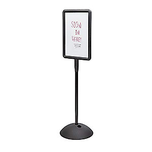 Safco Products Write Way Rectangle Message Sign 4117BL, Black & Write Way Directional Arrow Sign 4173BL, Black, Magnetic Dual-Sided Dry Erase Board, Indoor and Outdoor Use