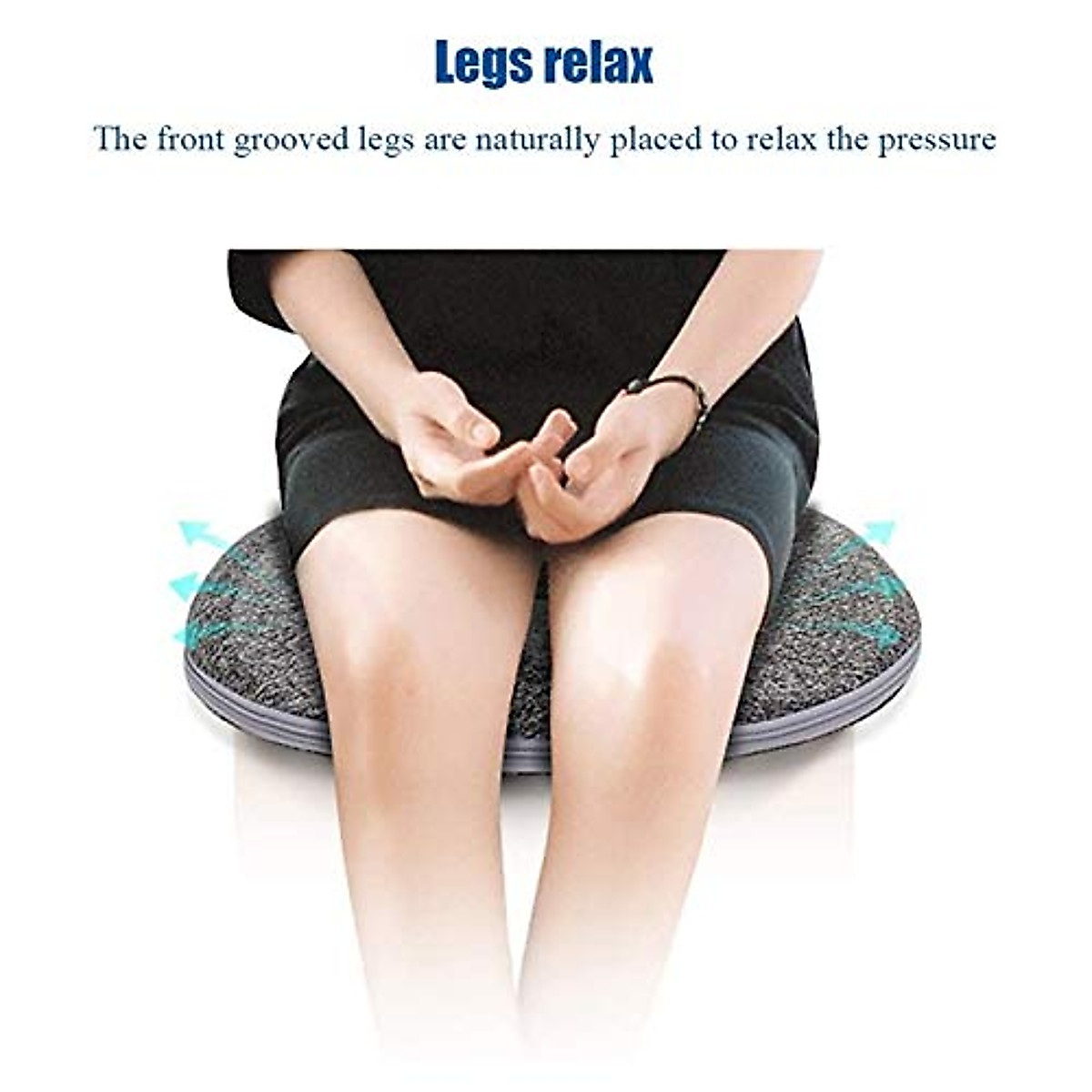 HHWKSJ Seat Cushion for Office Chair Gaming Chair Wheelchair Truck - Ergonomic Desk Chair Cushion for Back Pain Relief Memory Foam Car Seat Cushion for Pain Sciatica Pillow for Sitting Black