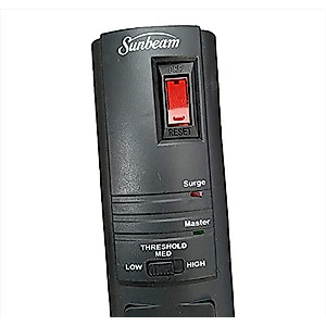 pot (Pack 5) Sunbeam Advance 7 Outlet Power Strip, 15A Power Strips with Surge Protection Cord, Power Outlet Extender with Adjustable Threshold