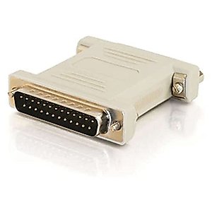 C2G Legrand Null Modem Adapter, DB25 Male to Female RS232 Serial Adapter, Beige 1.5 InchSerial Cable Adapter, 1 Count, C2G 02469