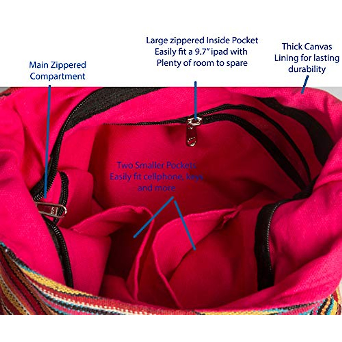 Pink Shoulder Bag Handmade Embroidered Elephant Boho Bohemian Hippie Tote Gypsy Beach Bag