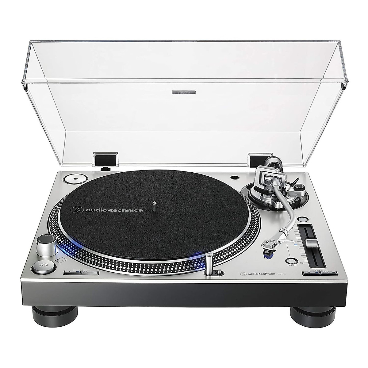 Audio-Technica AT-LP140XP-SV Direct-Drive Professional DJ Turntable, Hi-Fi, Fully Manual, 3 Speed, High Torque Motor