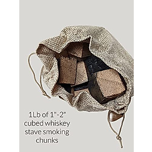 Whiskey Barrel Chunks Smoking Chips BBQ, 1lb