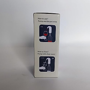 Electric Wine Aerator Pourer, Portable One-Touch Wine Decanter and Wine Dispenser Pump for Red and White Wine Automatic Wine Oxidizer Dispenser USB Rechargeable Spout Pourer