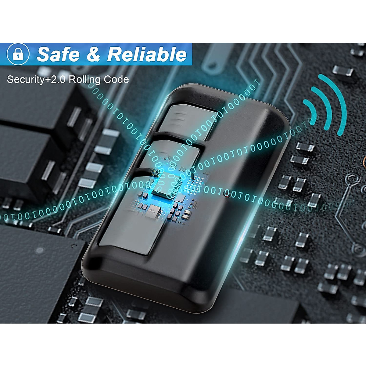 2 for Chamberlain LiftMaster Craftsman Garage Door Opener Remote 893LM 893MAX 971LM Universal with Extra Battery