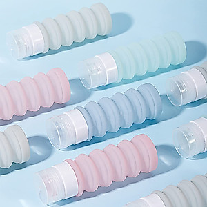 INNERNEED Collapsible Travel Size Bottles Portable Refillable Containers for Toiletries Shampoo Lotion Soap, Leak-Proof and TSA Approved, Ideal for Travel, Gym, Camping (Pack of 4)