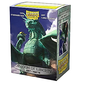 Dragon Shield Matte Art Dragon of Liberty Statue Standard Size 100 ct Card Sleeves Individual Pack