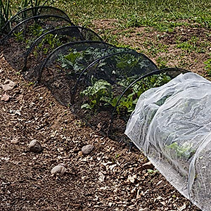 Zonon Insect Netting Garden Mesh Netting Fly Bird Net Barrier Hunting Blind Plant Protecting (Black, 3 x 4m)
