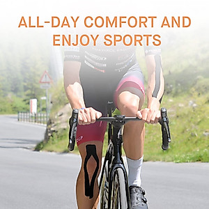 OK TAPE Kinesiology Tape, Sports Athletic Tape Therapeutic Pain Relief, Regular Original Cotton Elastic Tape for Support and Recovery, 2in×16.4ft Uncut Roll - Black