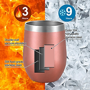 Lifecapido Christian Gifts for Women, Christian Wine Tumbler 12oz, Inspirational Gifts Religious Gifts Spiritual Gifts Scripture Gifts Birthday Gifts for Mom Wife Sister Friends Coworker, Rose Gold