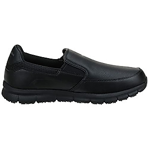 Skechers Men's Nampa-Groton Food Service Shoe, Black, 9 Wide