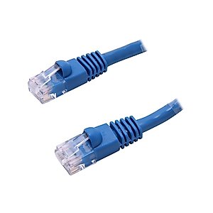 Coboc CY-CAT6-07-BL 7-Feet 24AWG Snagless Cat 6 550MHz UTP Ethernet Patch Cord Network Cable, Blue