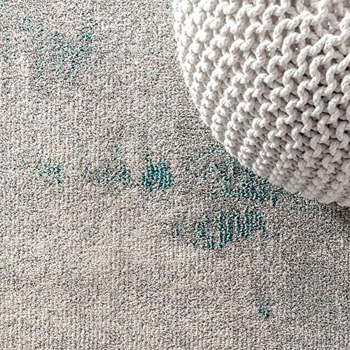 JONATHAN Y CTP104A-5 Contemporary POP Modern Abstract Vintage Indoor Area -Rug, Transitional, Bohemian Easy -Cleaning,Bedroom,Kitchen,Living Room,Non Shedding, Cream/Blue, 5 X 8