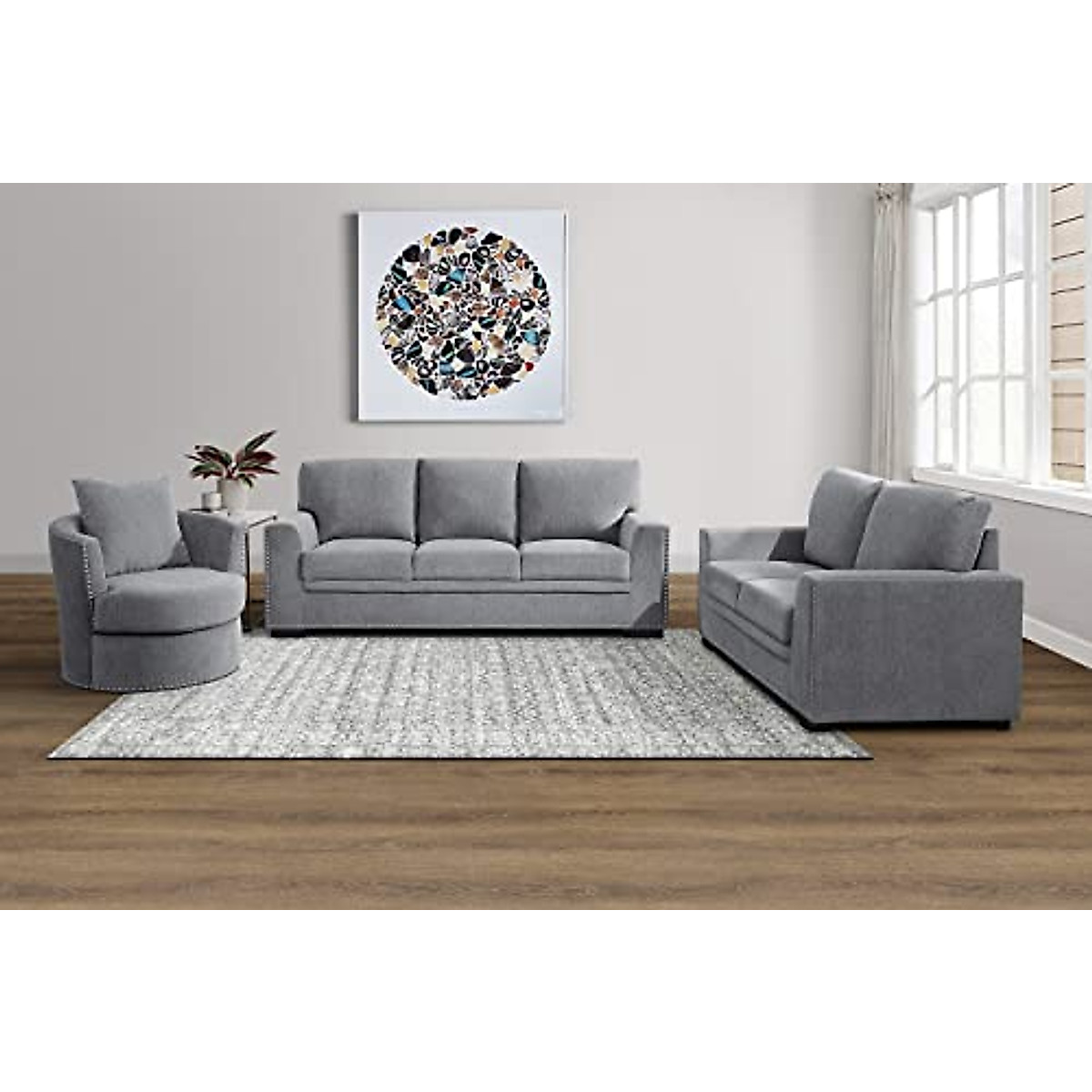 Lexicon Winona Living Room Sofa, Gray