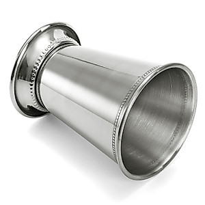 ZEAYEA Set of 2 Mint Julep Cups, Classic Stainless Steel Glasses for Party Bar Home Restaurant, 12 oz Metal Cocktail Glasses for Beer Juice Beverage, Silver