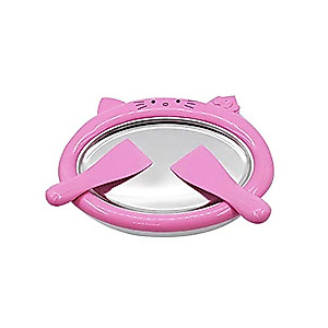 Instant Ice Cream Maker Set, With 2 Spatulas Frozen Yoghurt Plate Mini Freezer Kit Machine Accessories Unplugged Fruit Salad Sweet Spot Roll Pan Gift Birthday For Kids Home Party