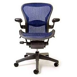 Aeron Cobalt Fully Loaded Chair By Herman Miller