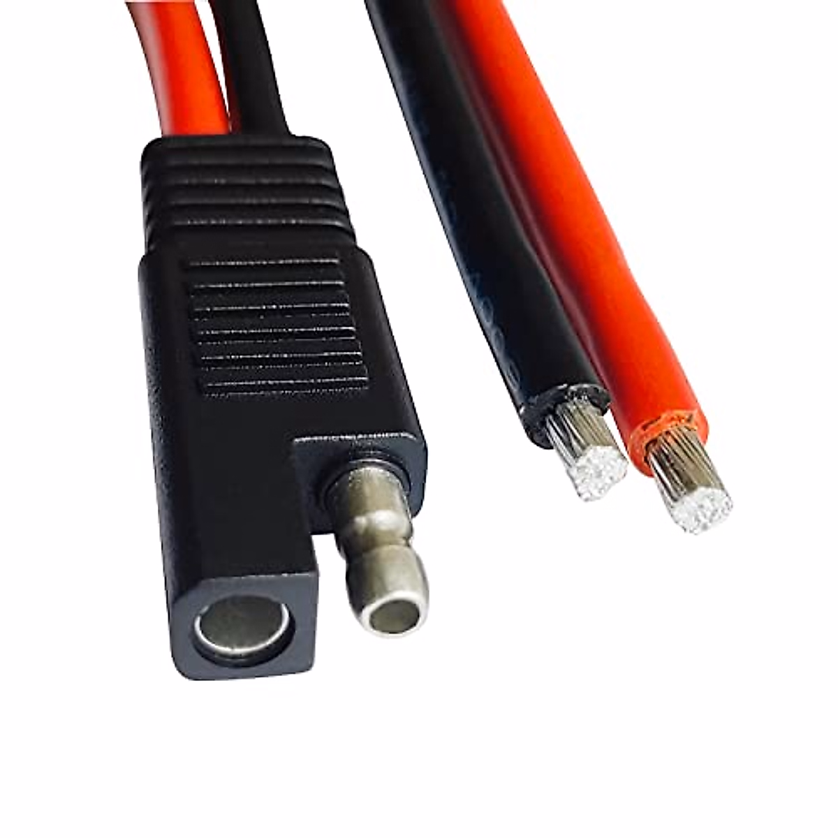 Faoyliye 10AWG SAE Connector Extension Cable,(3Pack) SAE Connector Plug 2 Pin SAE Single Plug Quick Connector Disconnect Plug,SAE Automotive Extension Cable, Solar Panel SAE Plug- 30cm/1ft