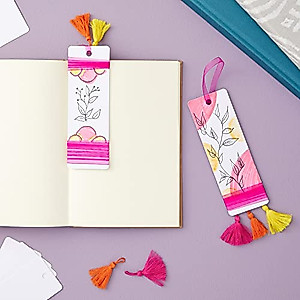 Juvale 300 Pack Bulk Blank Bookmarks for DIY Crafts, White Plain Bookmarks to Decorate (6 x 2 In)