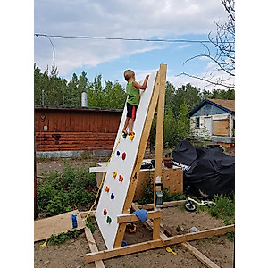 NOSTIFY 25 Pcs Colourful Pig Nose Shape Rock Climbing Holds with Blue & Green Auxiliary Handles, Indoor Outdoor Playground Wooden Play Set Build Exercise Toy Accessory - Mounting Hardware Kit Included