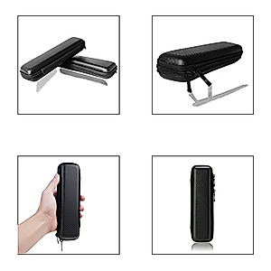 Hard Pencil Case for Executive Fountain Pen, Ballpoint Pen, Stylus Touch Pen, Headphone Data Cable Accessory PU Storage Box(Black)