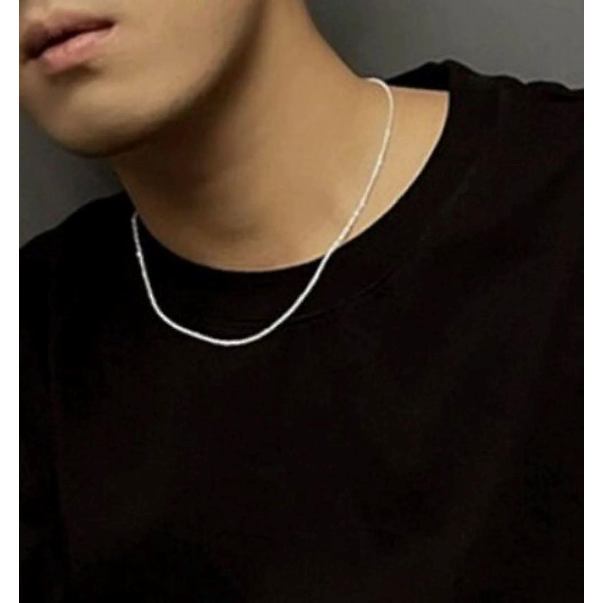 Verona Jewelers Sterling Silver Diamond Cut 2MM Sparkle Chain Necklace Criss cross Necklace- Shiny Necklace Sparkling Chain Sterling Silver Necklace (18)