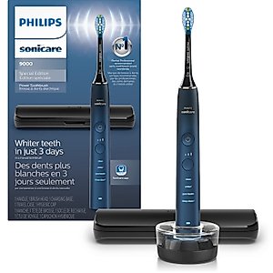 PHILIPS Sonicare 9000 Special Edition Rechargeable Toothbrush, Blue/Black, HX9911/92