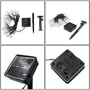 RARITYUS Solar String Lights Waterproof Crystal Globe Sparkly Lights for Holiday Tree Decorative Garden Yard Festival Home Party Porch Wedding Christmas Decorations