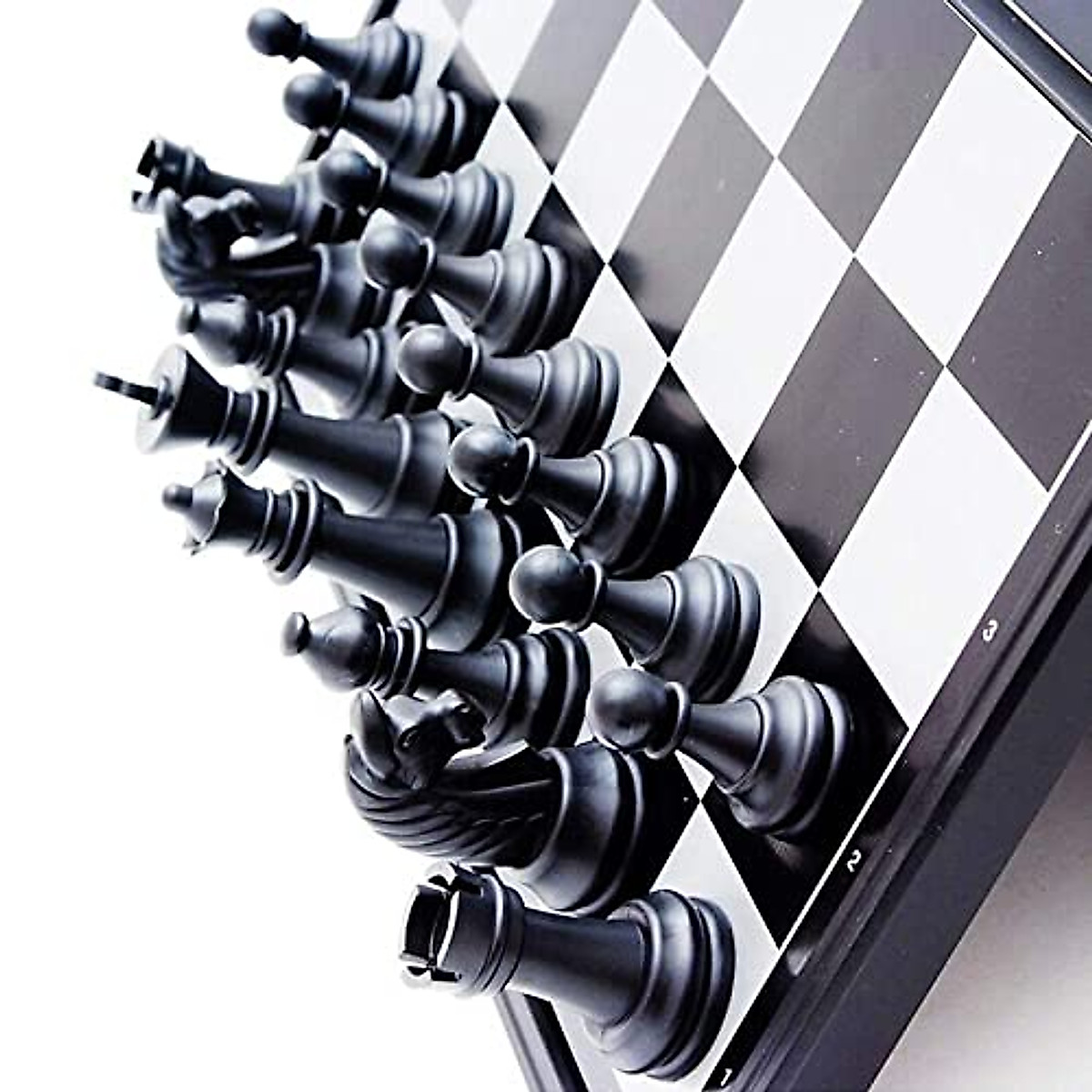 Multipurpose Go Magnetic Travel Chess Set with Folding Chess Board Educational Toys for Kids and Adults (12.6")