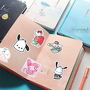 50 PCS Japanese Cartoon Stickers, Kawaii Anime Stickers Vinyl Waterproof Stickers for Laptop Water Bottle Skateboard Cars Bumper Sticker Decals for Kids Teens Girls Adults