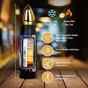 RHONGE Uncle Gifts, Best Uncle Ever Tumbler With Lid 17 Oz, Uncles Birthday Gift From Niece Nephew, Father's Day Present, Bullet Insulated Cup, Travel Cup