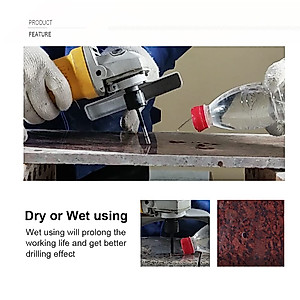 SHDIATOOL Diamond Drill Core Bits Set Diameter 20 25 35 45 65mm with 5/8-Inch-11 Thread for Hard Granite Marble (5 of Pack)