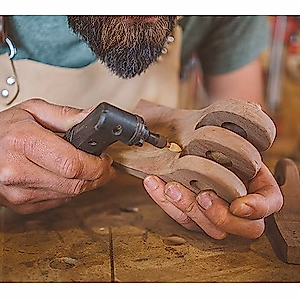 Kutzall Extreme Flame Rotary Burr, 1⁄8" Shaft, Very Coarse- Woodworking Attachment for Dremel, Foredom, DeWalt, Milwaukee. Abrasive Tungsten Carbide, 1⁄4" (6.3mm) Dia. X 1⁄2" (12.7mm) Length FLX-14-EC