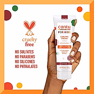 Cantu Care for Kids Paraben & Sulfate-free Curling Cream with Shea Butter, 8 oz (Pack of 3)