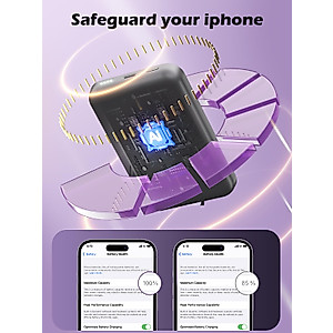 Magnetic Wireless Power Bank【2-Pack】, Mag-Safe Battery 10000mah with Locked Magnetic, Extra-large Capacity Wireless Portable Charger As Backup Magnetic Battery, Compatible with Iphone 14&13&12 Series