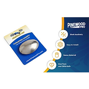 Tungsten Canopy Weight for Derby Cars (one 3.5 oz Canopy) for Faster Speed