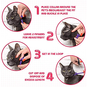 Kewaii Calming Collar for Cats Adjustable Waterproof Calm Collar 60 Days Effective Reduce Anxiety, Persistent Natural Pheromone, Up to 15 Inch (2pack)