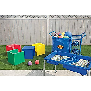 Children's Factory 3-in-1 Cube Chair for Kids, Flexible Seating Classroom Furniture, 1-Pack, Green