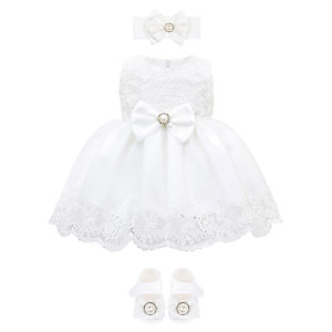 Taffy Baby Girl Christening Baptism Embroidered White Dress Gown 6 Piece Deluxe Set 6-9 Months