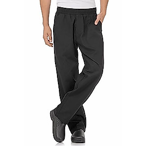 Chef Works Men's Better Built Baggy Chef Pants, Black, Large