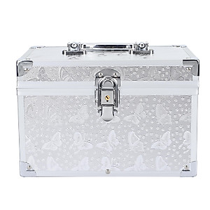 DOITOOL 1pc Pedicure Kit Travel Tool Box Metal Toolbox Makeup Storage Organizer Box Metal Medicine Storage Box Manicure Supplies Case Jewelry Organizer Portable Storage Case Metal Tool Box