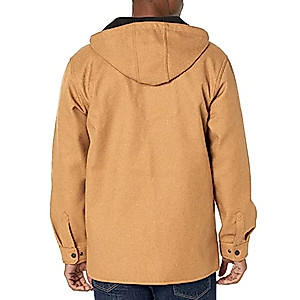 Carhartt Men's Rain Defender Relaxed Fit Heavyweight Hooded Shirt Jacket, Oiled Walnut Heather, X-Large