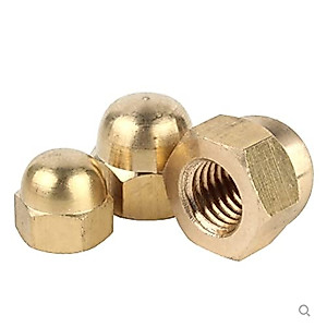 ZIFARM Nuts, Brass Cap Nuts Decorative Cover Semicircle Acorn Nut (Size : M5)