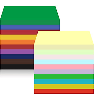 Yahenda 500 Pieces Construction Paper Lightweight 12'' x 18'' Colored Card Stock Bulk Craft Printer Paper for Drawing Art DIY Craft Scrapbook Party(Assorted Color)