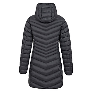 Mountain Warehouse Florence Womens Long Jacket - Padded Winter Coat Jet Black 10