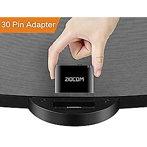ZIOCOM 30 Pin Bluetooth Adapter Receiver for Bose iPod iPhone SoundDock and Other 30 pin Dock Speakers with 3.5mm Aux Cable(Not for Car and Motorcycles), Black