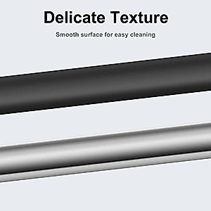 Steel Over The Door Towel Rack Bar 2 Pack, Towel Rack for Cabinet, LADYAMZ 9 Inch Kitchen Bathroom Towel Holder Storage for Bathroom Laundry Office Cupboard Door Holds Hand Dish Towels (Black+Silver)