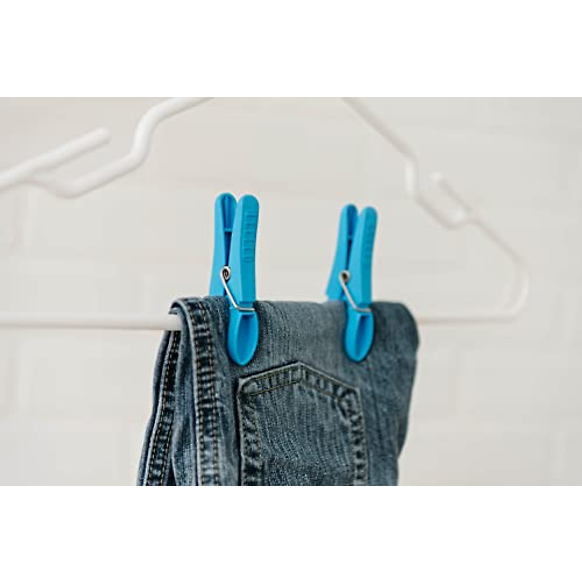Greenleaf Super Tough Clothespins. Heavy Duty and Durable. Great for Hanging up Laundry, or Multipurpose Around The House. (Blue) Set of 24